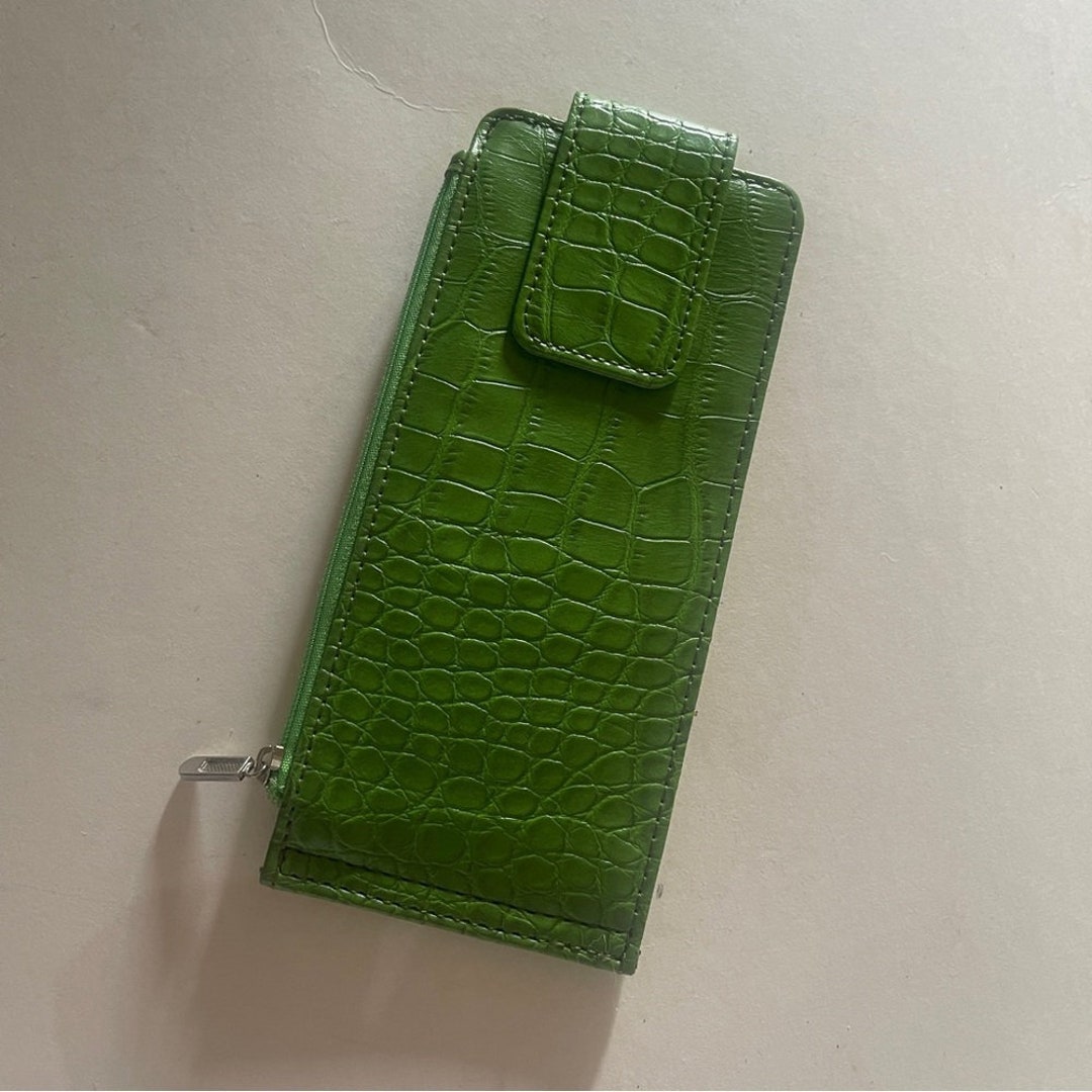 New Faux Snake Skin Leather Credit Card Stacker Wallet Card Holder ...