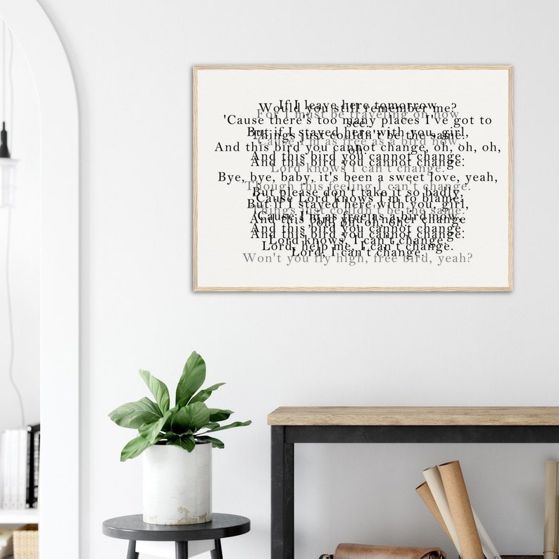 Jumbled up Lyrics to Lynyrd Skynyrd Freebird Art Digital Download File ...