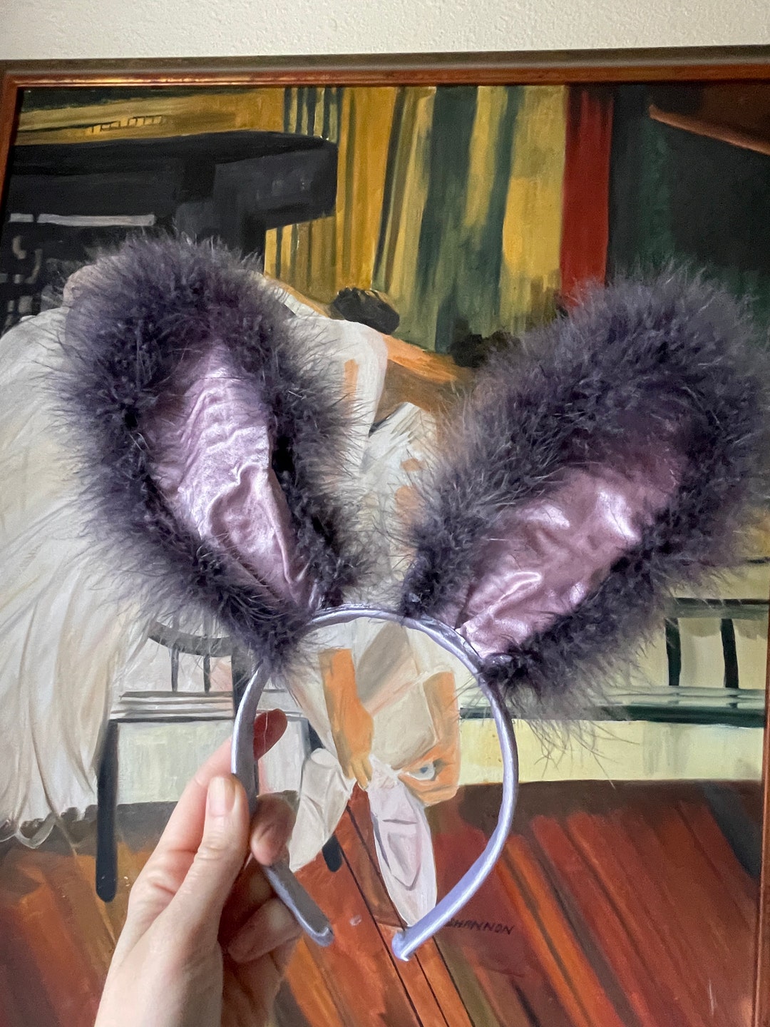 Bunny Women Faux Rabbit Ears Hair Hoop Headband Cosplay Costume Grey ...