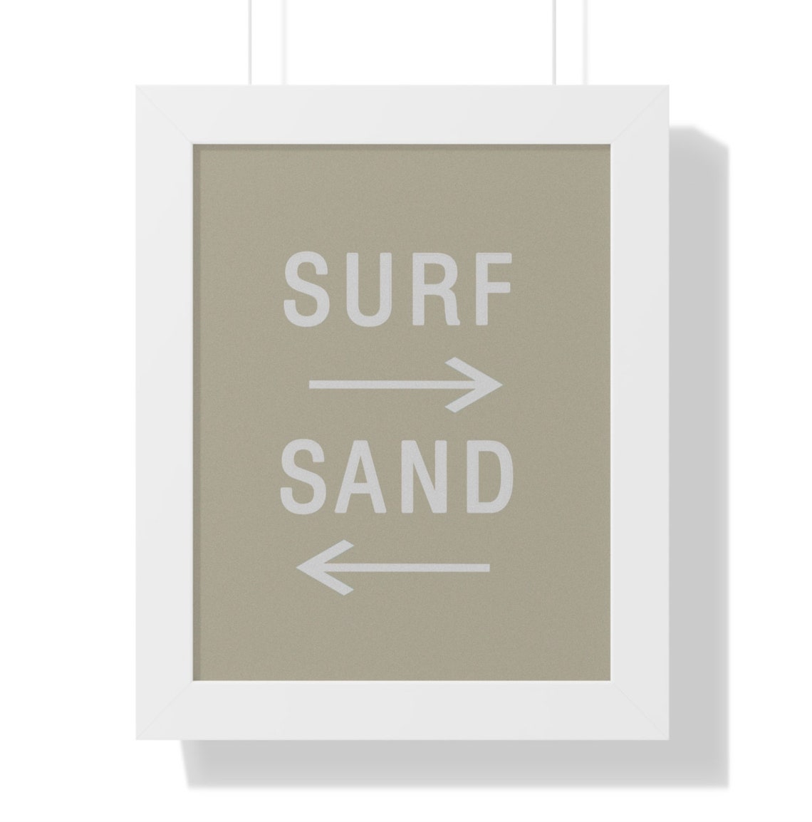 Surf Sand Directional Sign Sea Posters Coastal Wall Art Minimalist ...