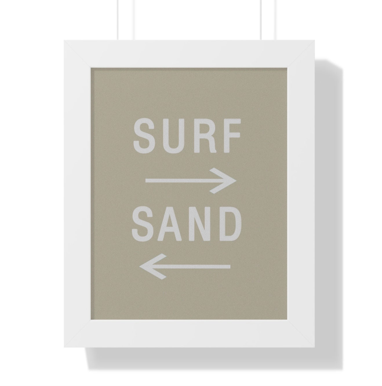 Surf Sand Directional Sign Sea Posters Coastal Wall Art Minimalist ...
