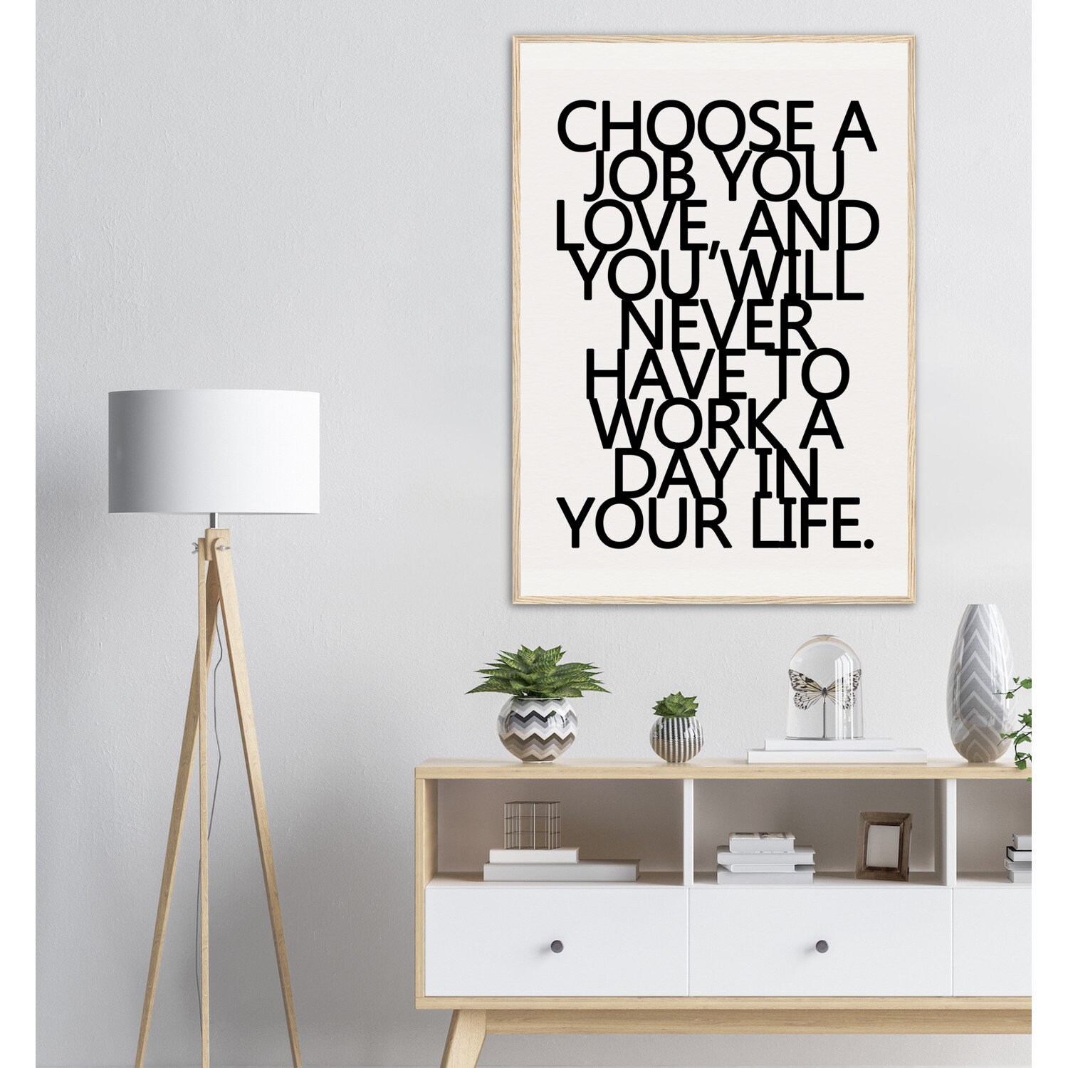 Choose a Job You Love Poster Digital Download Art Black and - Etsy