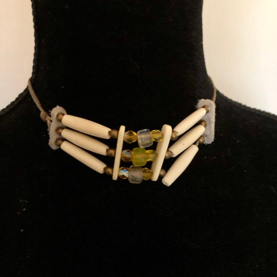 Handmade Native American Beaded Choker Necklace Ameri… - Gem