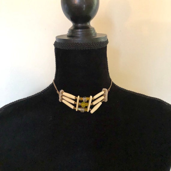 Handmade Native American Beaded Choker Necklace Ameri… - Gem