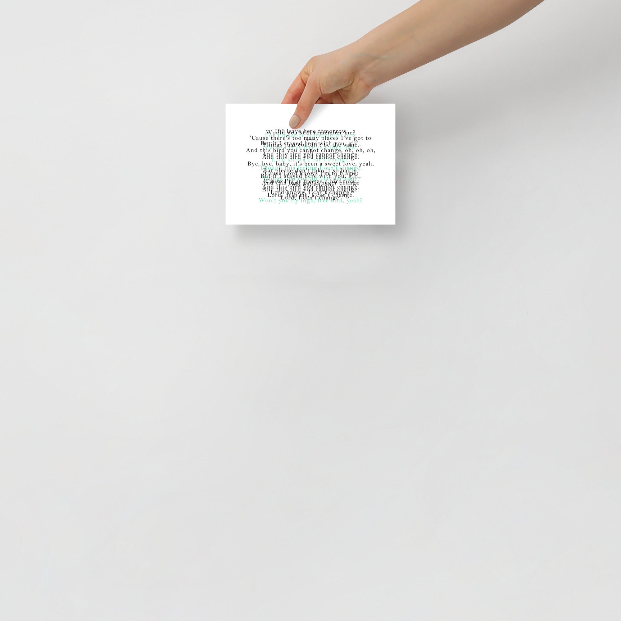 Freebird Lynyrd Skynyrd Rock Band Jumbled Lyrics Quote Music - Etsy