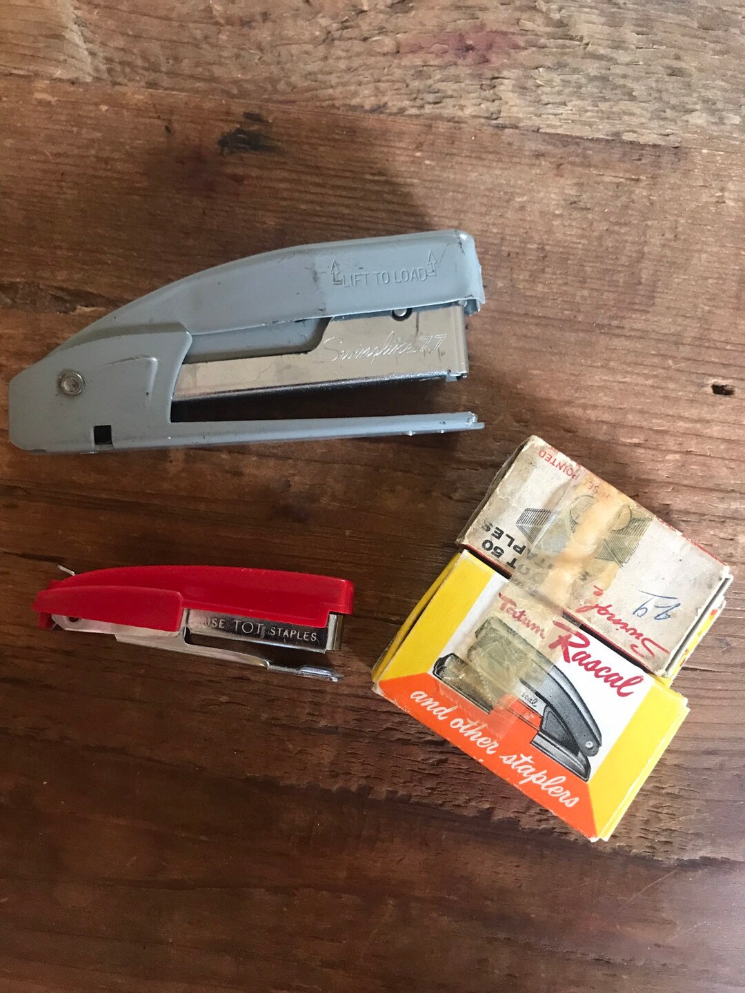Vintage Swingline Mid Century Staplers Set With 1950s Tatum Rascal ...