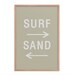 Surf Sand Directional Sign Sea Posters Coastal Wall Art Minimalist ...