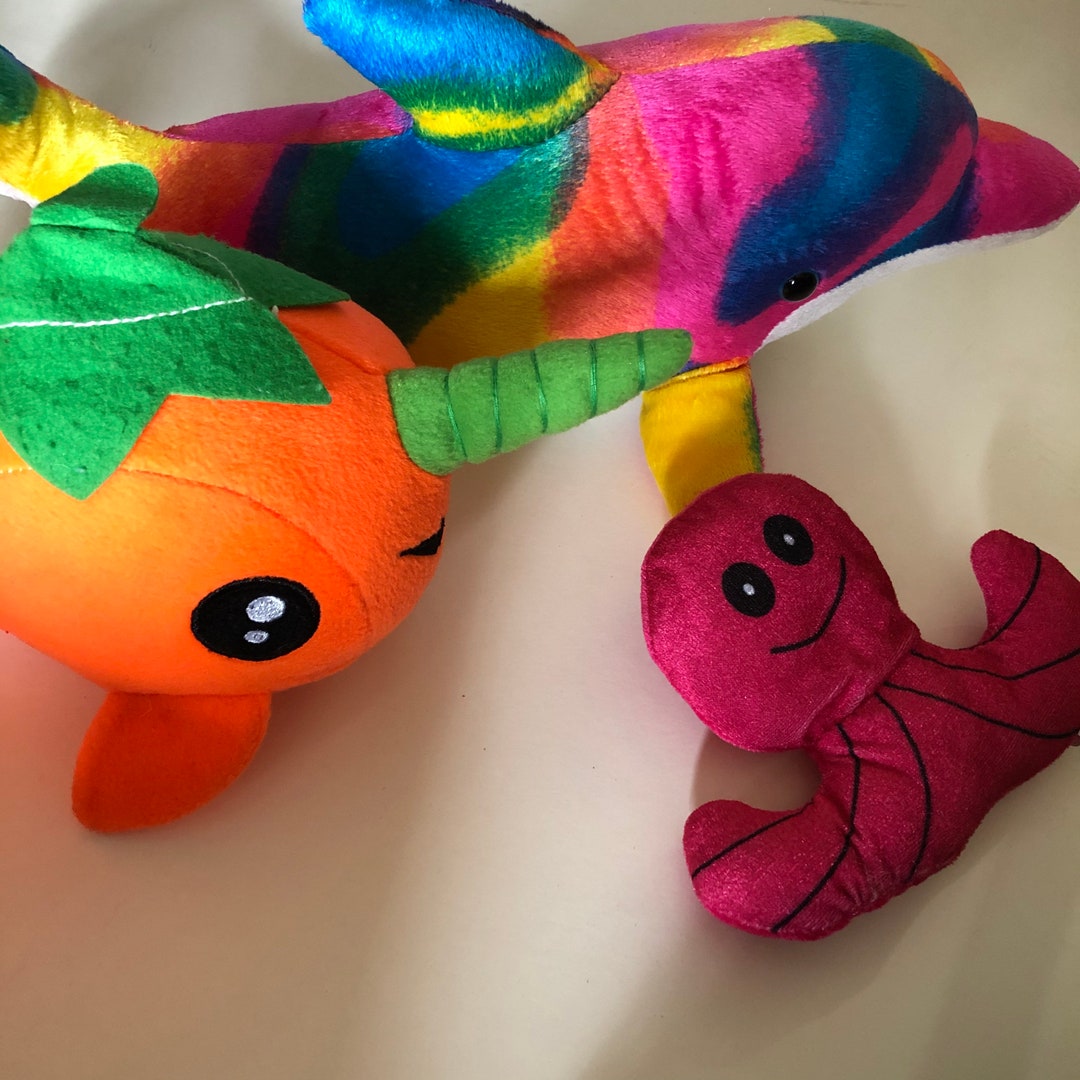 Set of Three Marine Life Plush Stuffed Ocean Animals - Etsy
