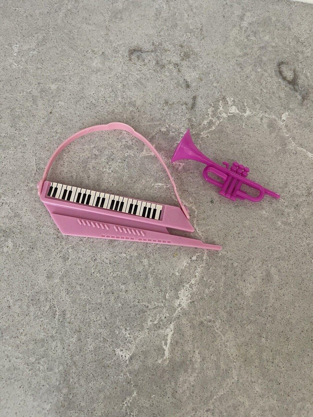 Vintage 1992 Barbie Set Doll Accessories Instrument Musicians Keyboard ...