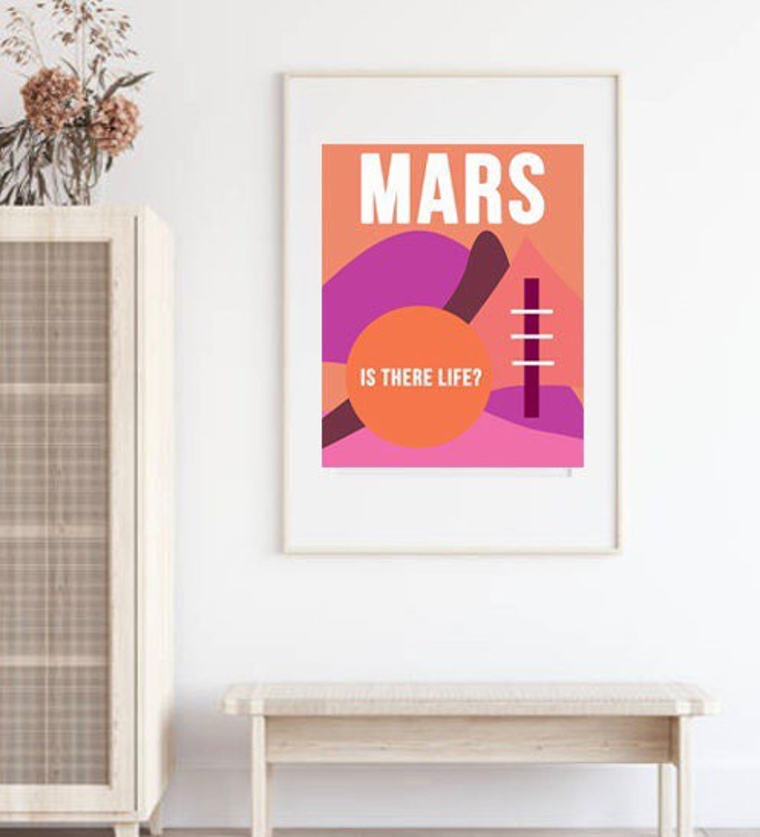 David Bowie Life on Mars Poster, Music Wall Art, Vintage, Abstract ...