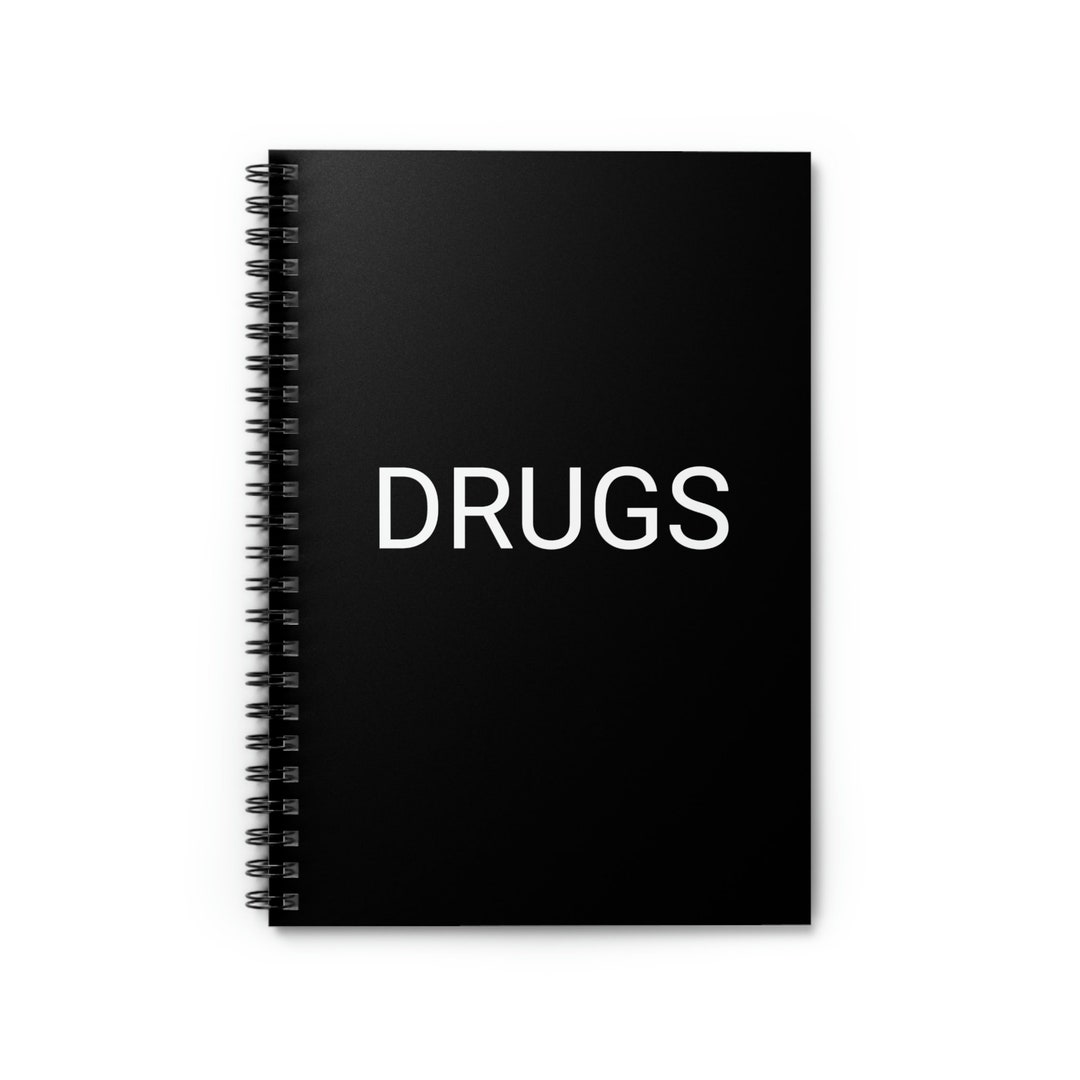 Cheeky Doctor Nurse Gag Gift "drugs" Minimalist Black Spiral Notebook ...
