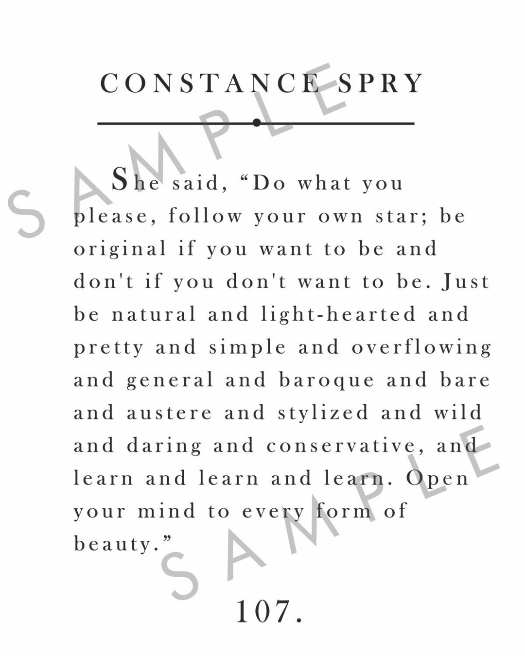Instant Downloadable Constance Spry Quote for High Resolution Printing ...