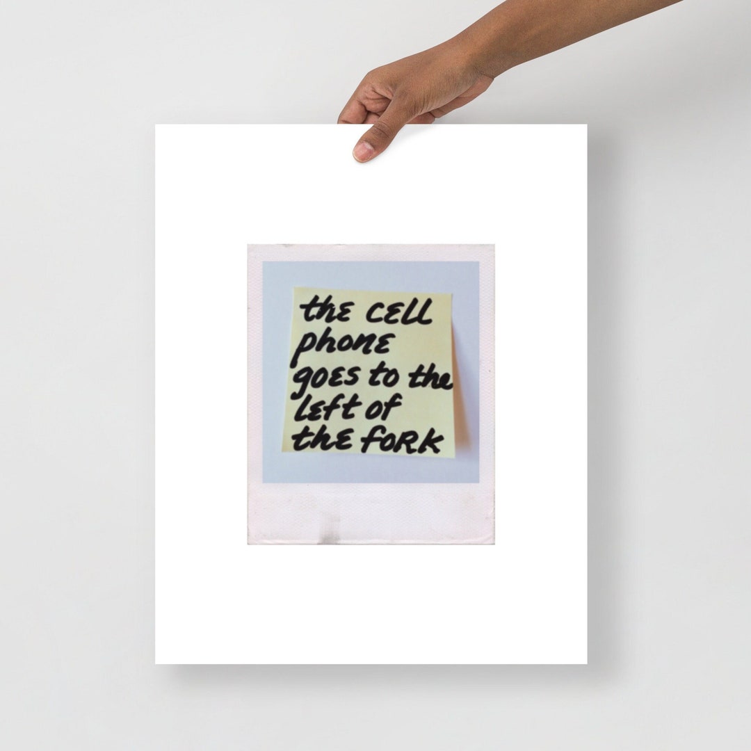 The Cell Phone Dinner Party Art Print Kitchen Decor Dining Area Retro ...