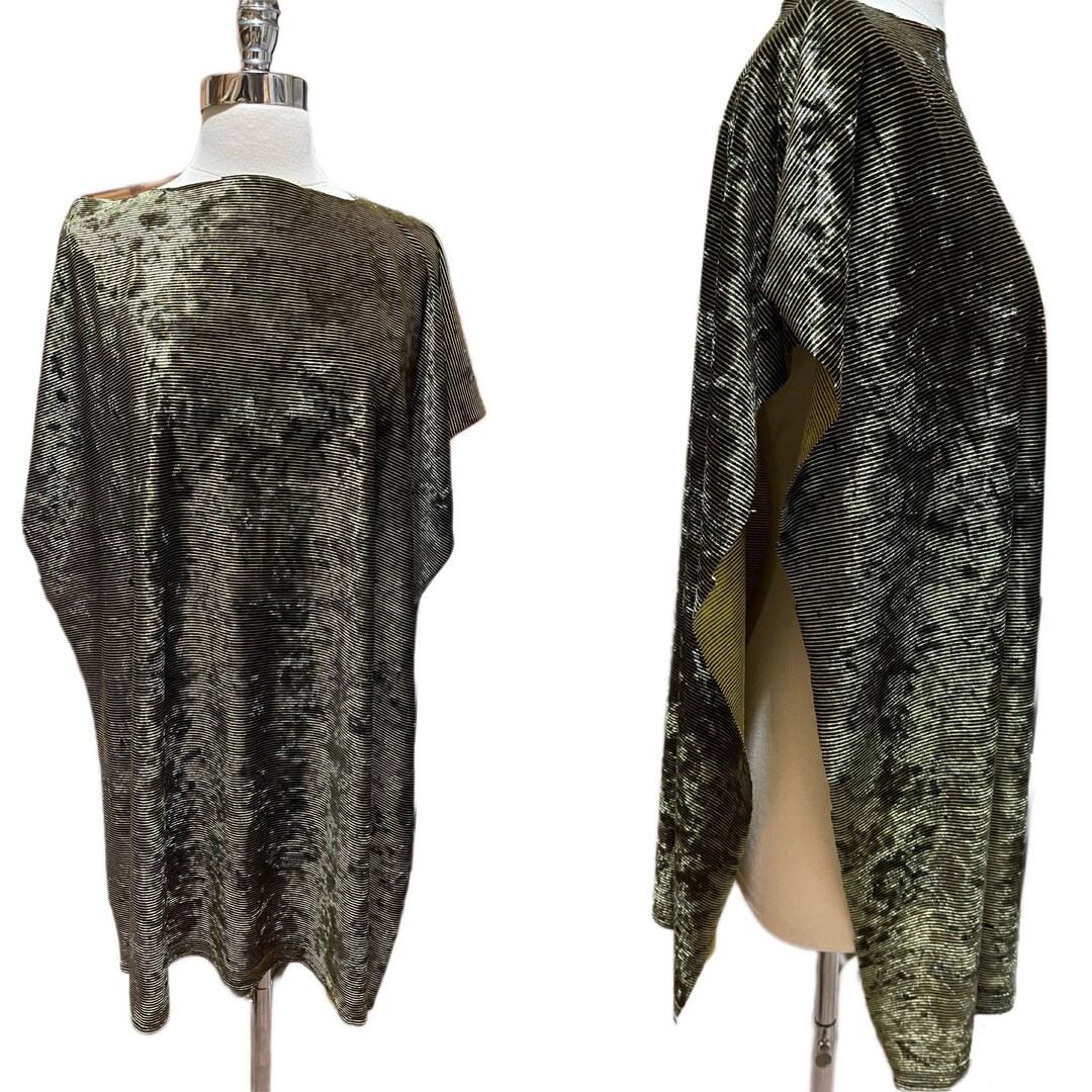 One Size Fits Most Metallic Velvet Poncho Custom Overs Shirt - Etsy