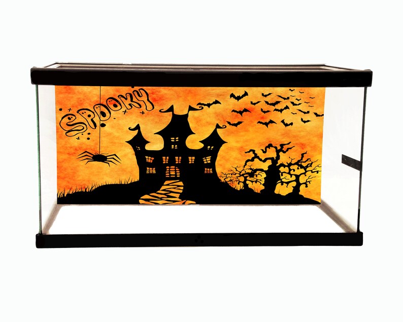Halloween Tank Background Spooky Petbackdrops Terrarium - Etsy