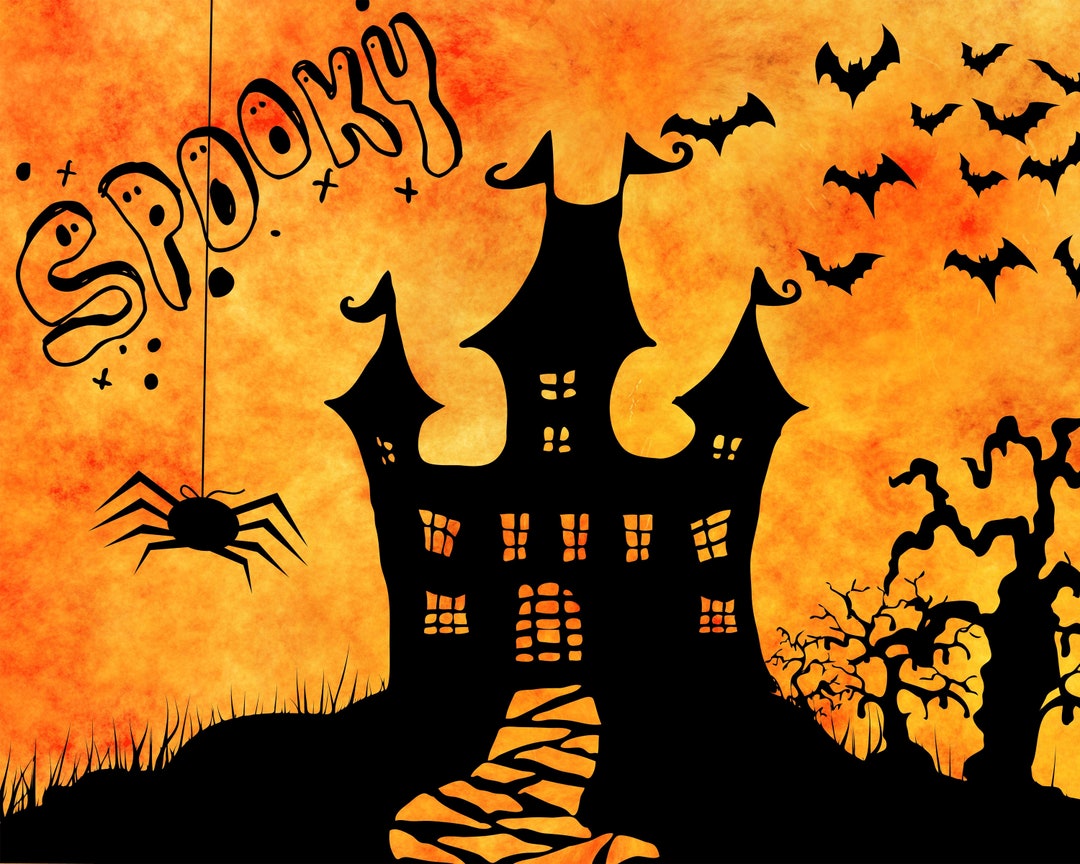 Halloween Tank Background - Spooky- Petbackdrops - Terrarium Background ...