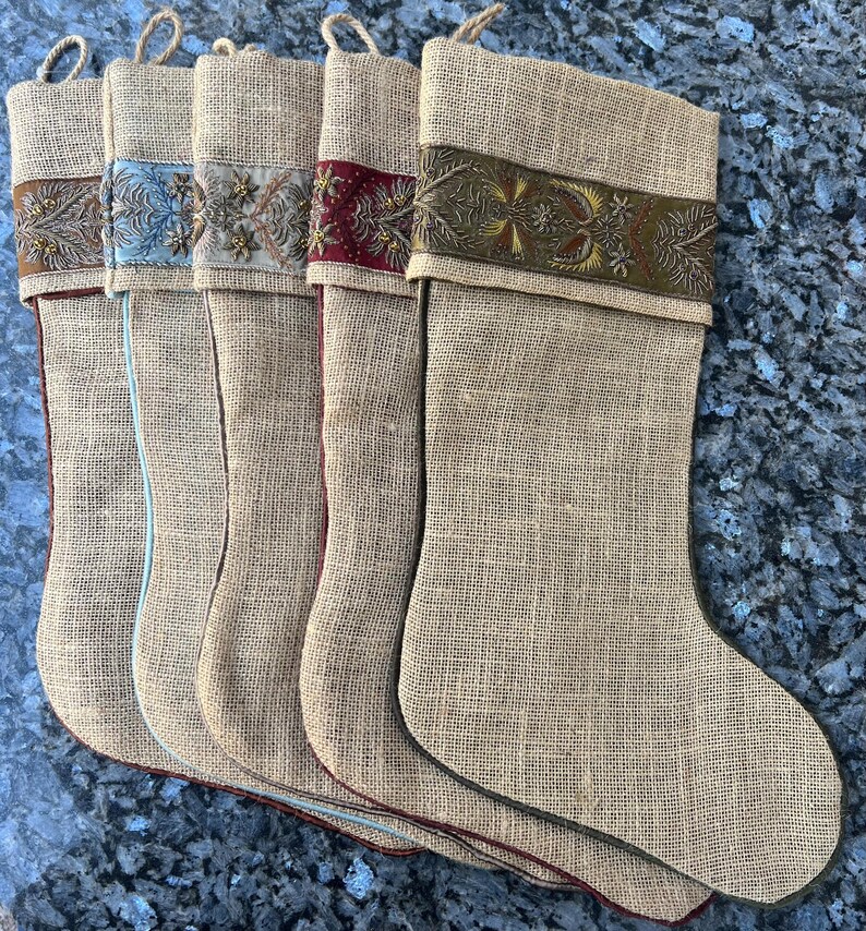 Best Christmas Stocking - 18" Single Sufi Metallic Embroidered Hand ...