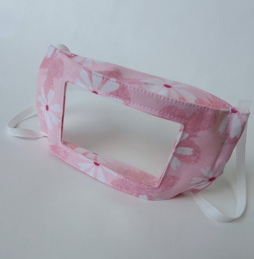 Floral, Clear Window Lip Reading Face Mask for the Deaf and Hearing ...