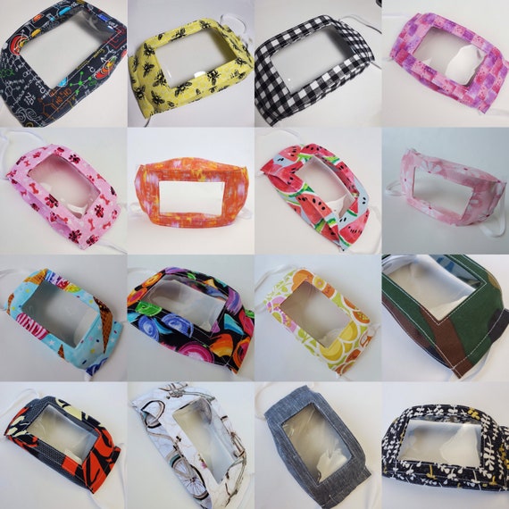 Clear Window Face Mask for the Deaf and Hearing Impaired - Etsy