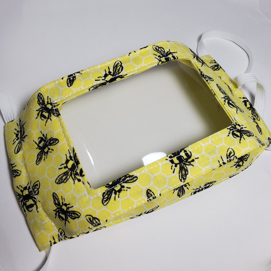 Smile Mask, Clear Window Face Mask, Lip Reading Mask - Etsy