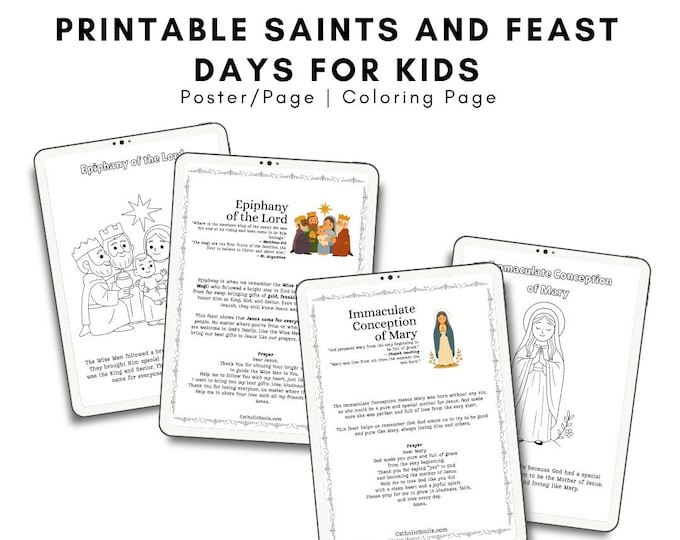 Printable Saint Food Labels for Kids: Catholic Feast Days (instant ...