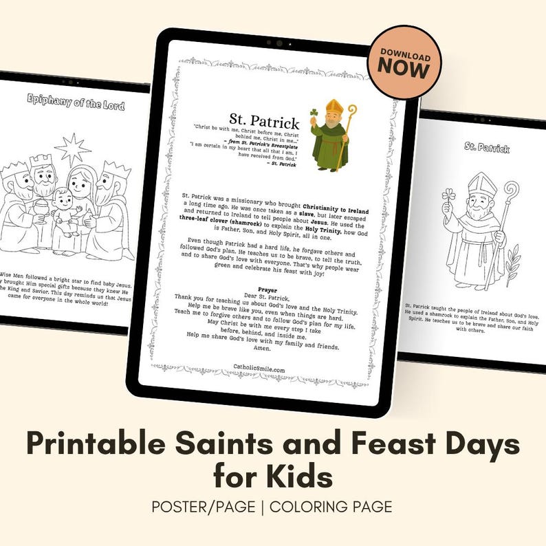 Printable Saints and Feast Days for Kids | Catholic Activities | Saint ...