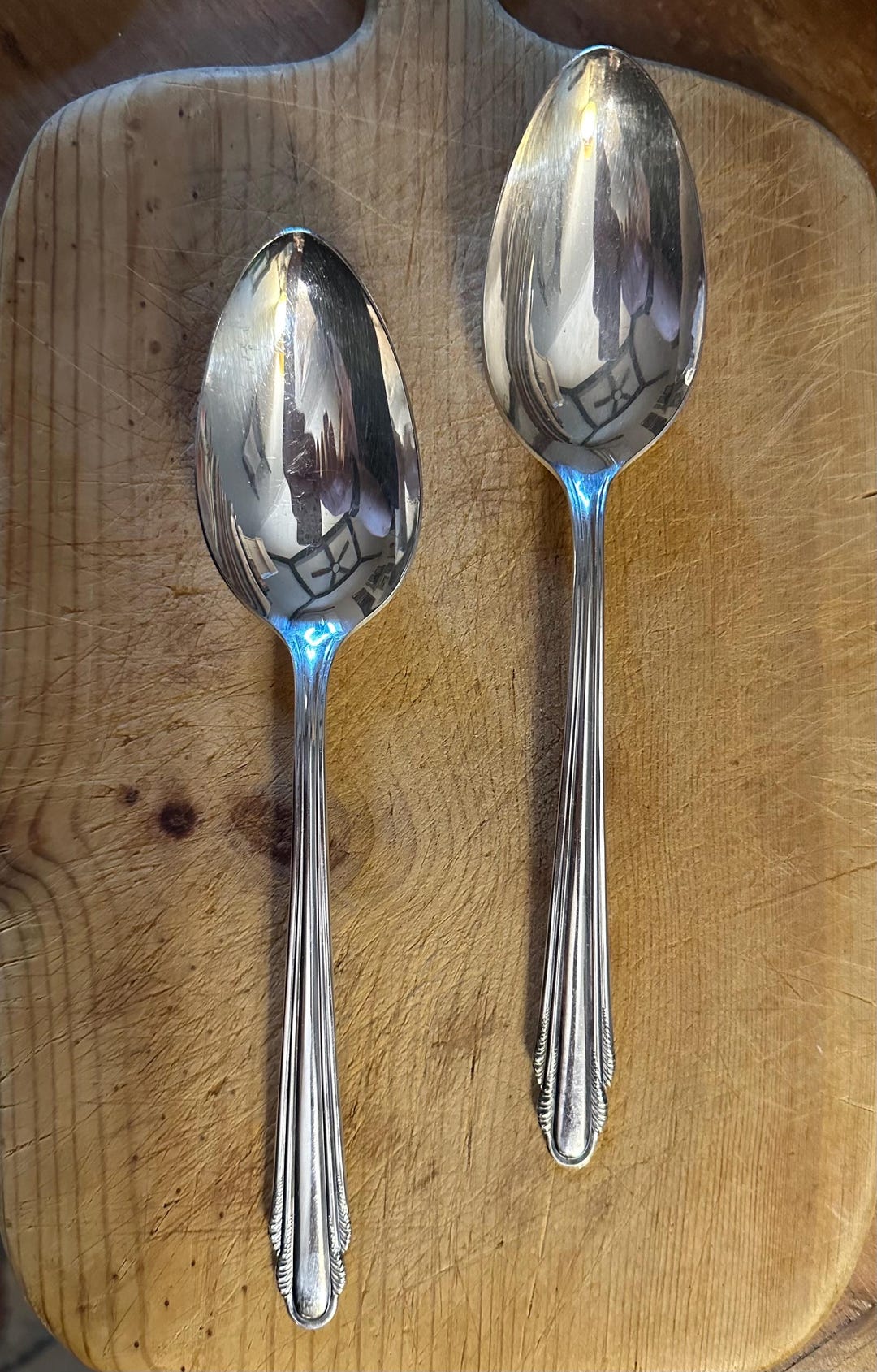 2 Serving Spoons Empire Plate Benedict Mfg BES4 Early 1900's - Etsy