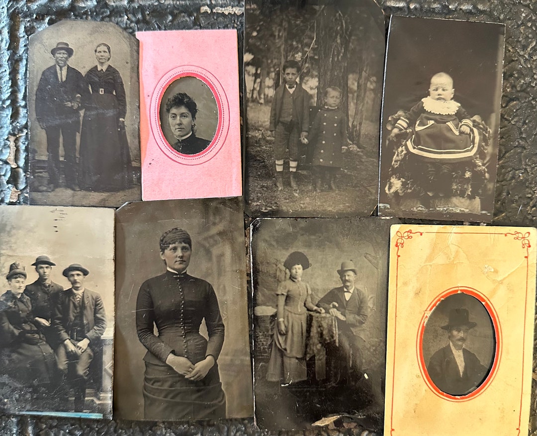 8 Antique Victorian Tin Type Pictures - Etsy