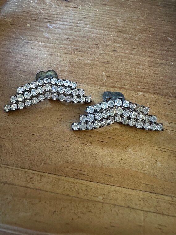 art deco inspired rhinestone shoe clips - Gem