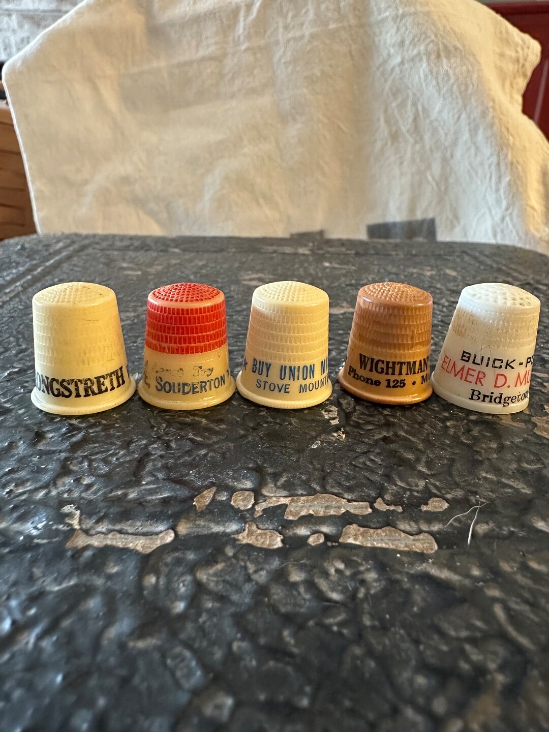 5 Plastic Advertising Thimbles Set 4 - Etsy