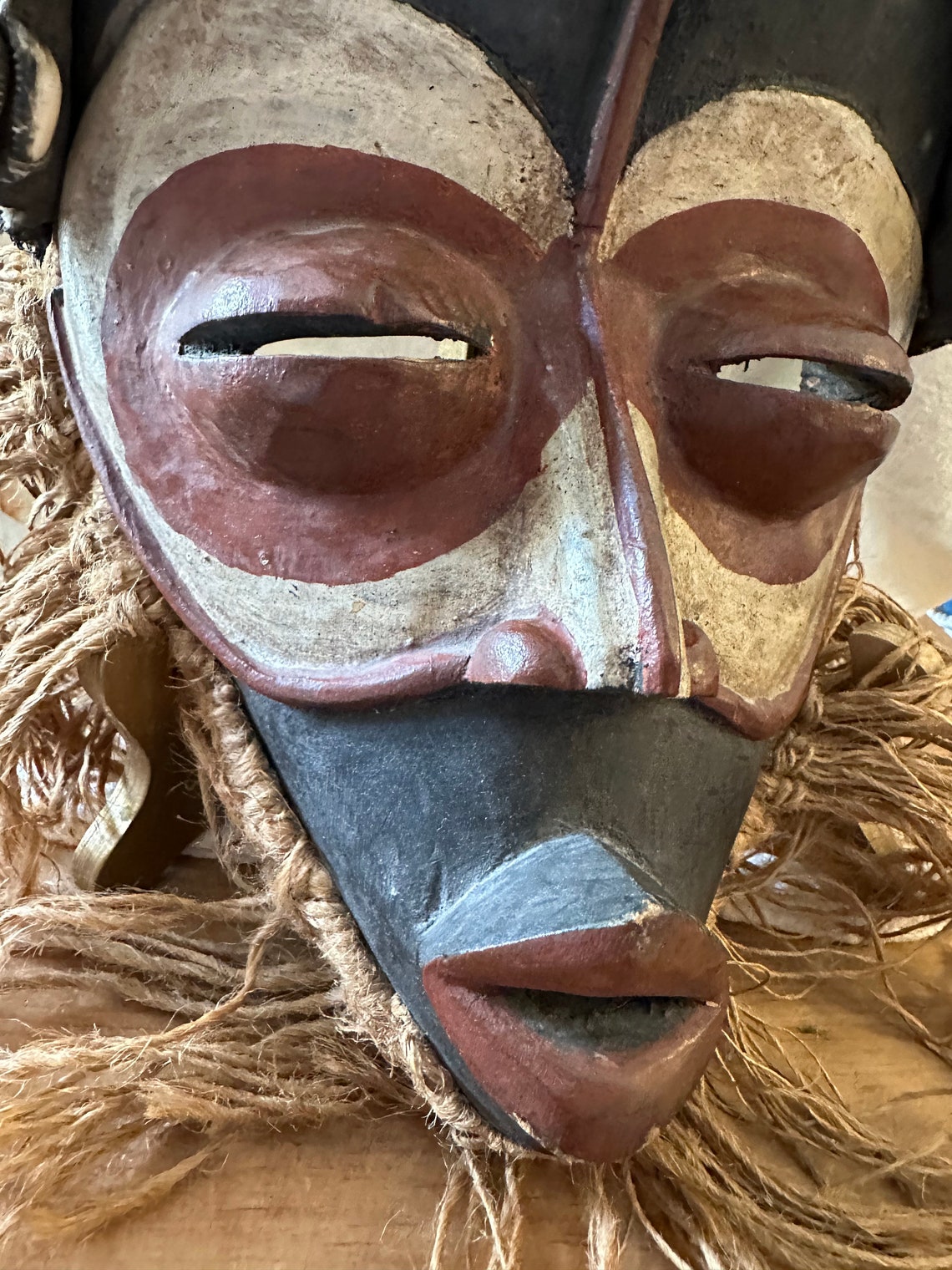 Beautiful Liberian Dan Mask With Cowries and Rope Beard - Etsy