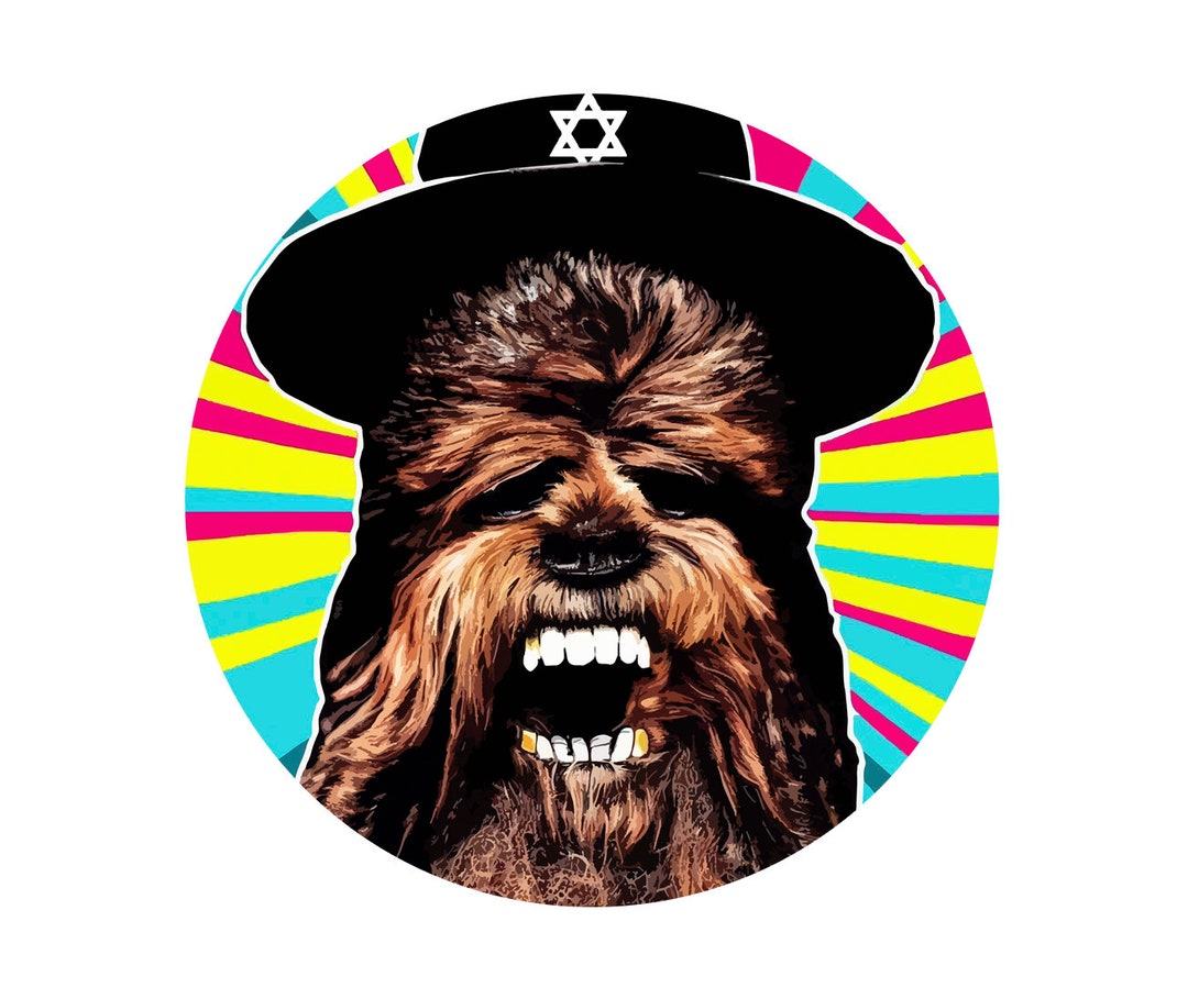 Chewie Jewbacca Jewish Chewbacca Button Star Wars Disneyland 3 Souvenir ...