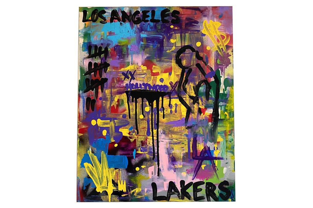 Los Angeles Lakers Art Kobe Bryant Painting LA Hollywood Pop Art NBA ...