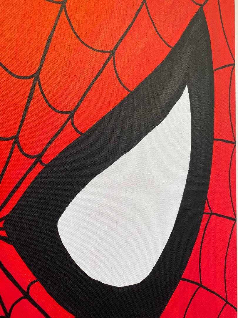 Spider-man Painting Spiderman Art Comic Art Acrylic Movie Artwork Film ...