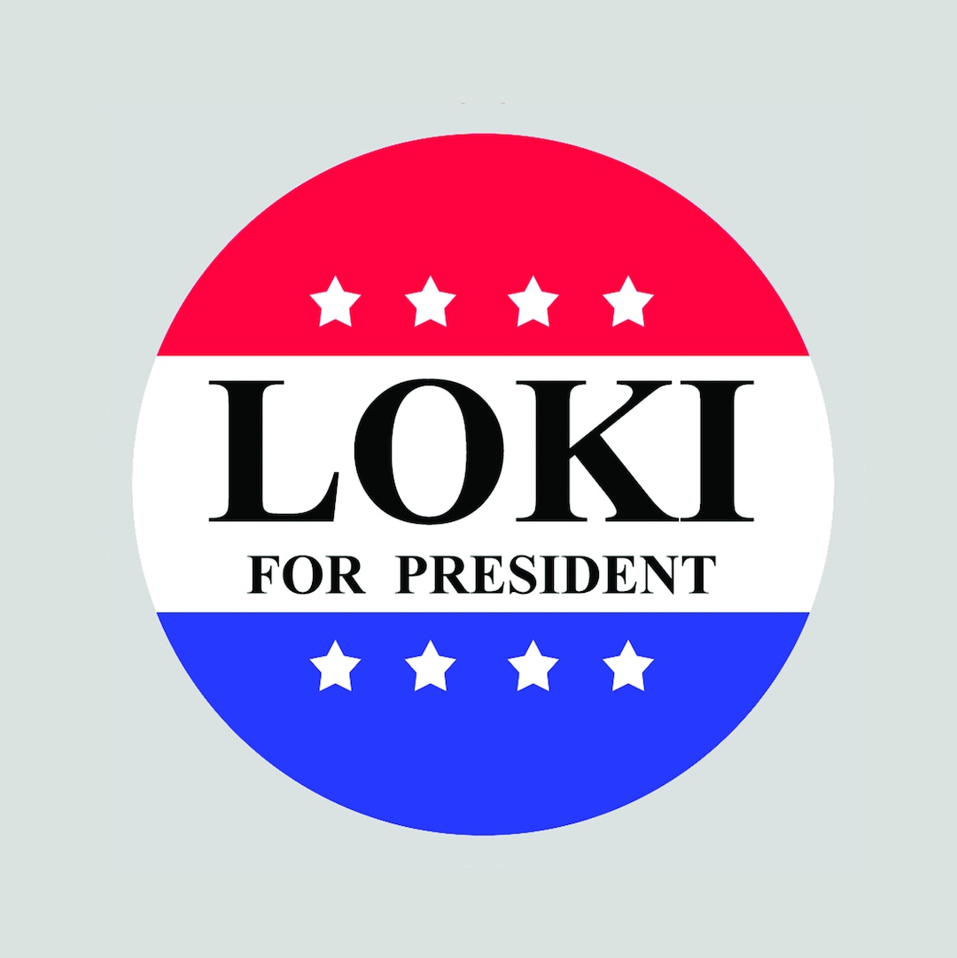 Loki for President 3 Souvenir Button Pinback Marvel Avengers Disneyland ...