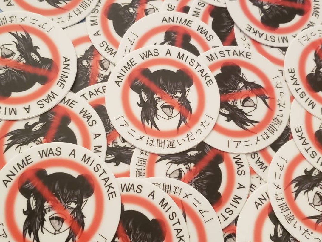 ANIME WAS A MISTAKE Stickers set of 3 - Etsy