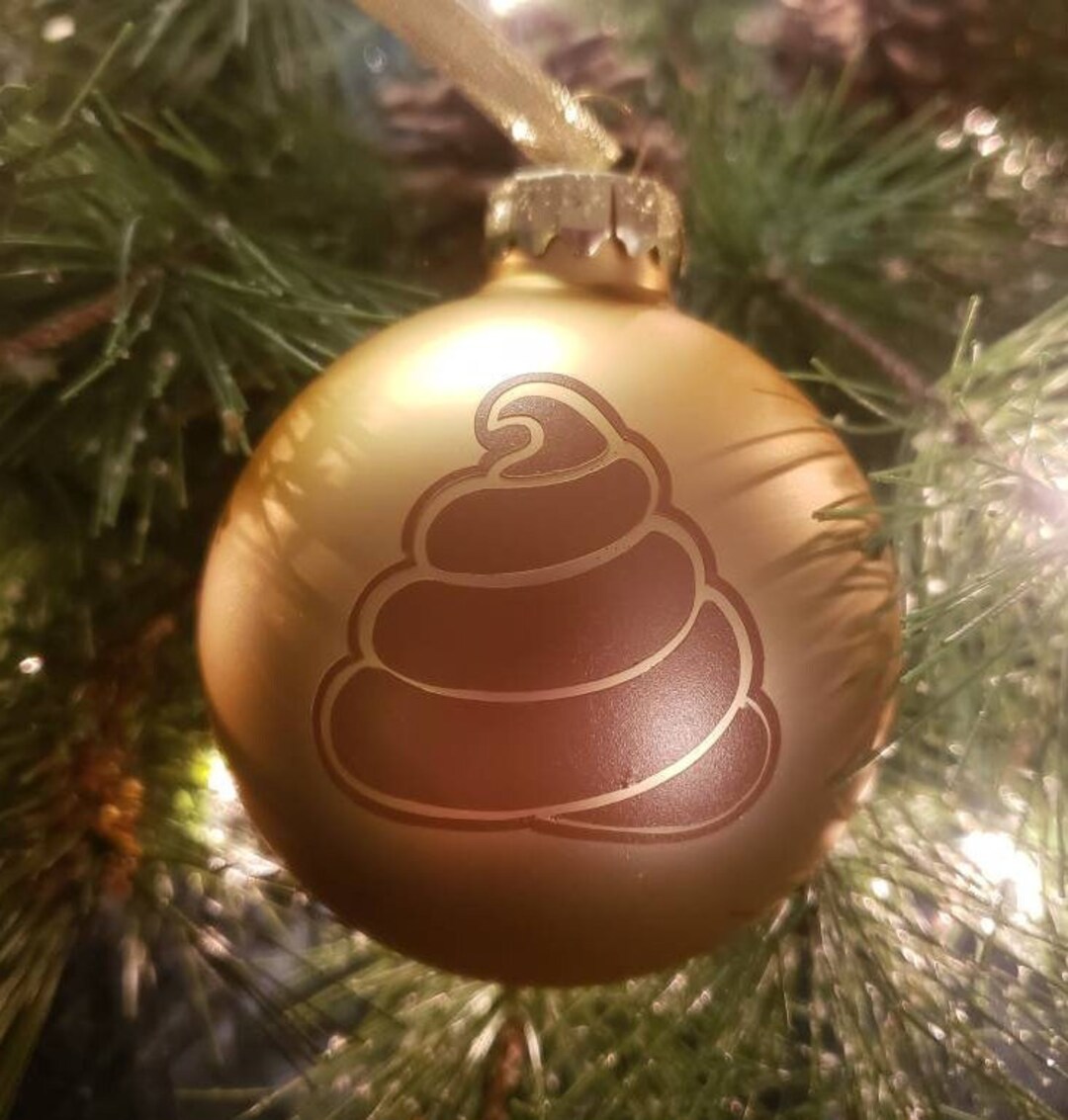 Poop Emoji Christmas Ornament (glass or Shatterproof Plastic) - Etsy