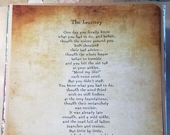 The Journey by Mary Oliver - Etsy