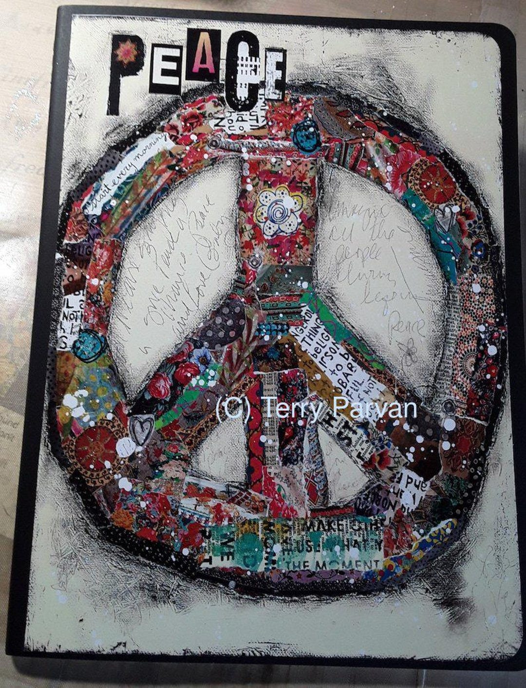 PEACE Art Journal Lined Moleskine - Etsy