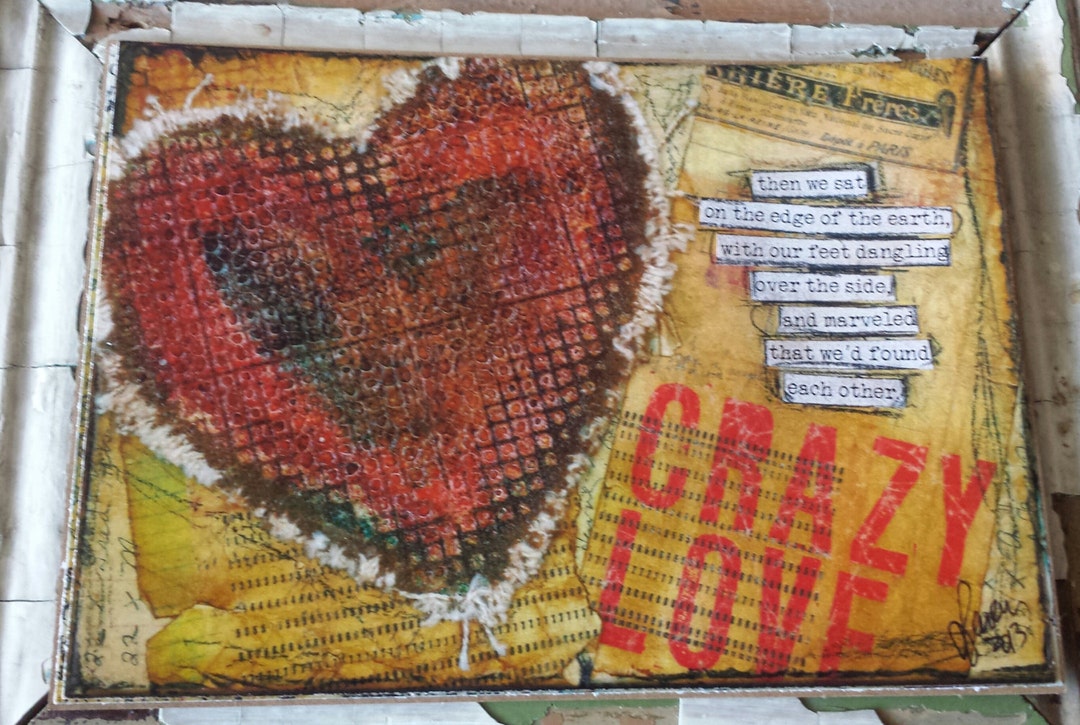 Crazy Love Art Card - Etsy