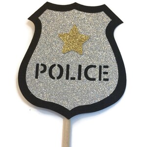 Photo Booth Props Police Themed Photo Booth Props With Glitter - Etsy
