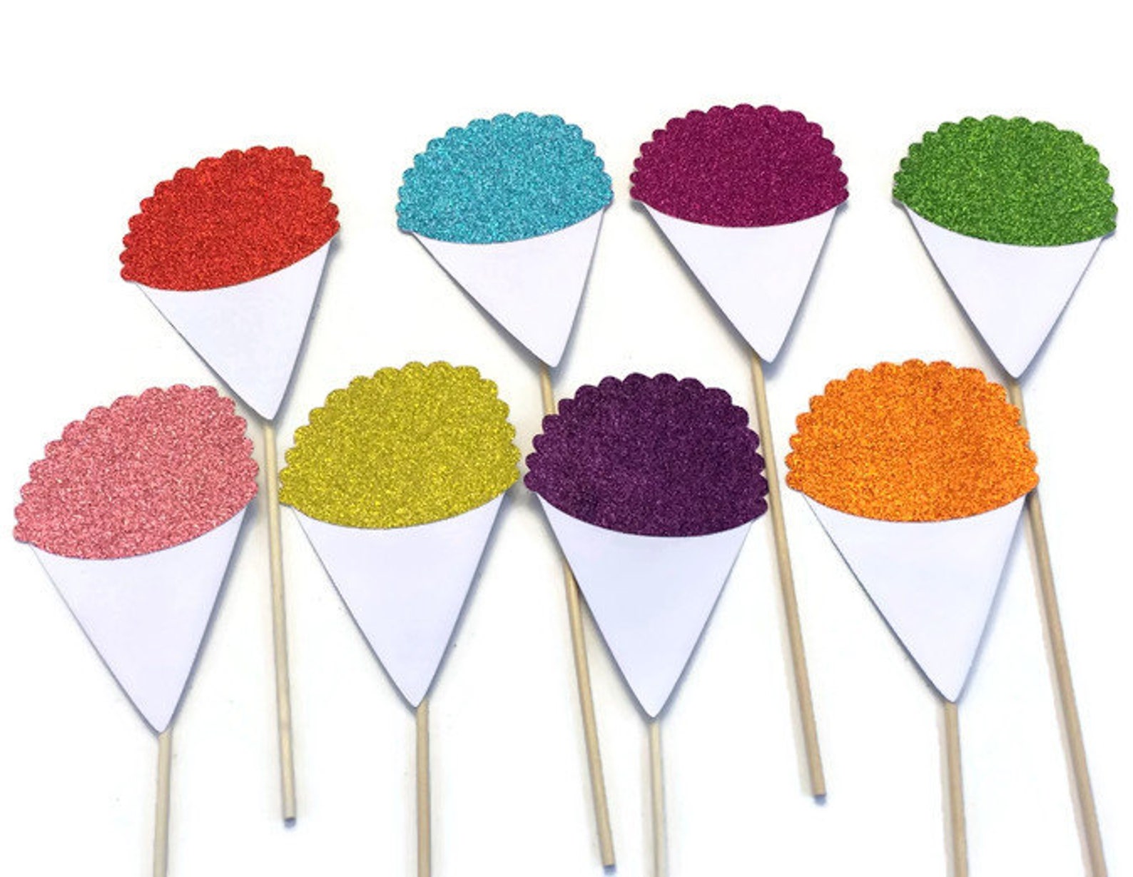 Photo Booth Props Set of 2 Snow Cones / Raspas Ice Cream | Etsy