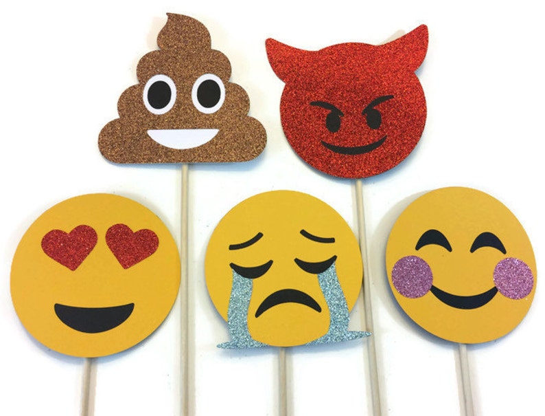 Emoji Photo Booth Props 10pc Photo Booth Prop Set With - Etsy