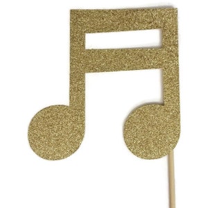 Photo Booth Props Music Notes With Glitter Photo Booth Prop With ...