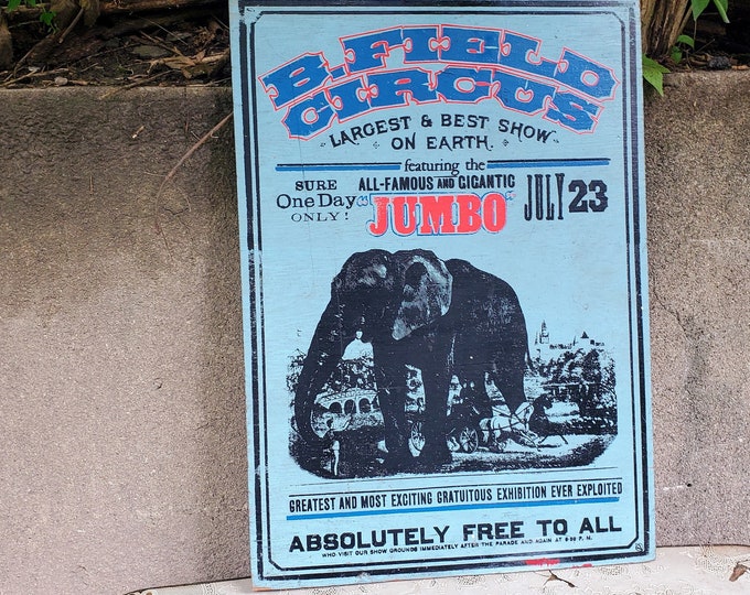 Mid Century B Field Circus Jumbo Elephant Wall Plaque - Etsy