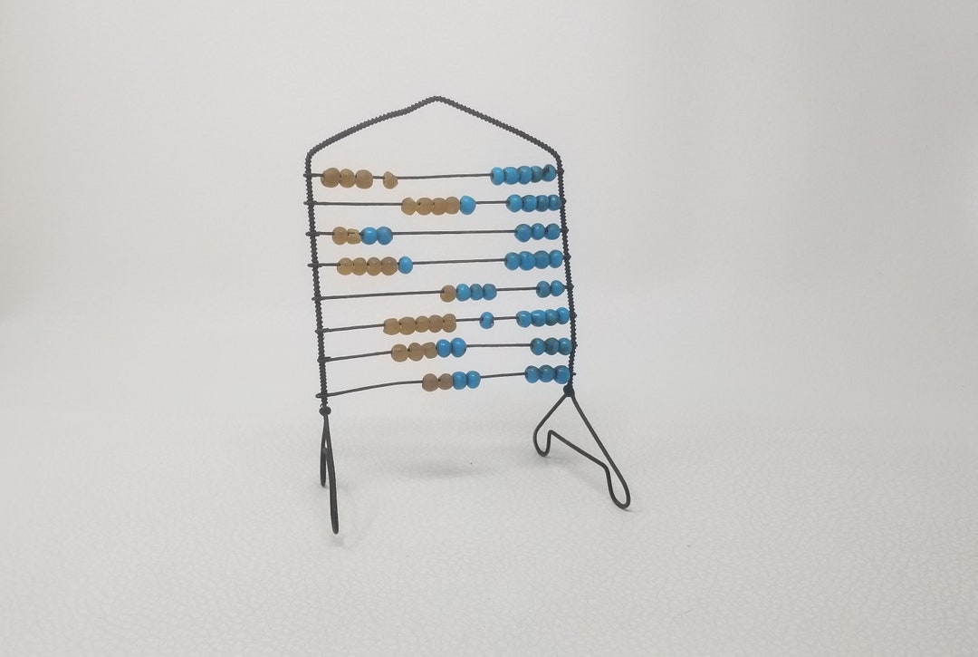 Antique Primitive Wire and Glass Bead Eight Row Abacus - Etsy