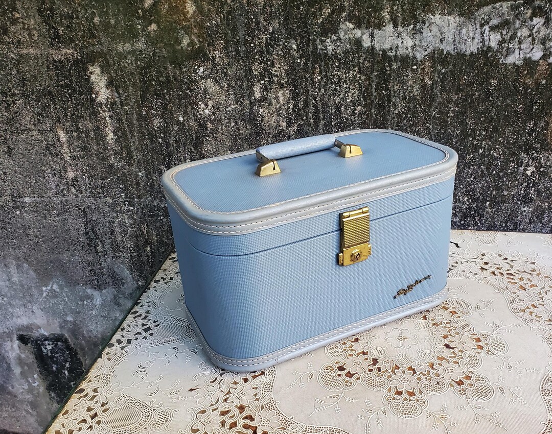 Vintage Lady Baltimore Light Blue Train Case - Etsy