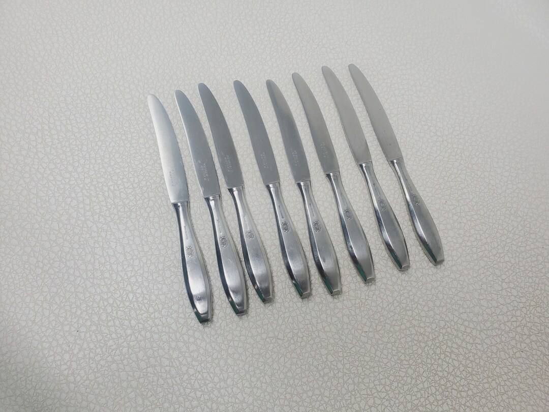 German Oxydex Rostfrei Original Olympia Art Deco Knife Set of 8 for ...