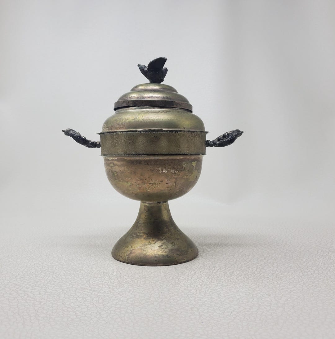 Antique Victorian Silver Spooner Pot With Bird Finial J Rogers Silver ...