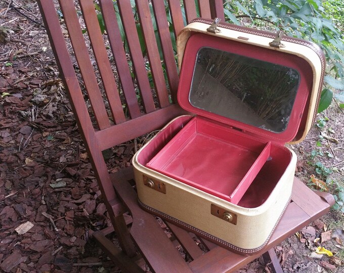 Vintage Tweed Train Case With Removable Tray Mendel Cincinnati - Etsy